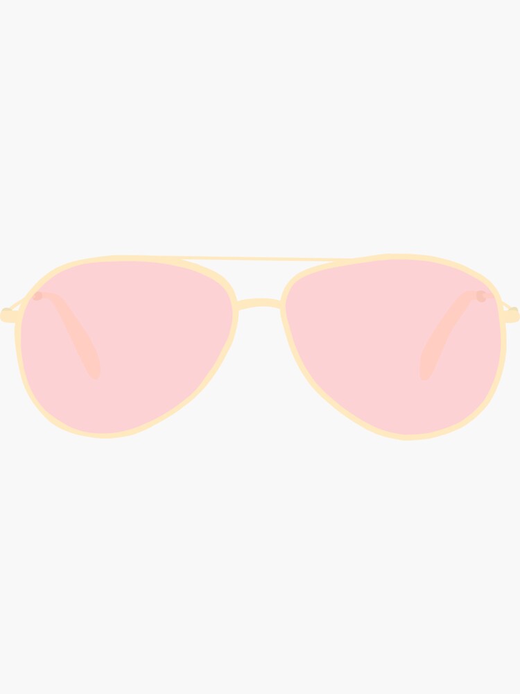 "Aesthetic Pink Aviator Sunglasses" Sticker by CaitlinCerys | Redbubble