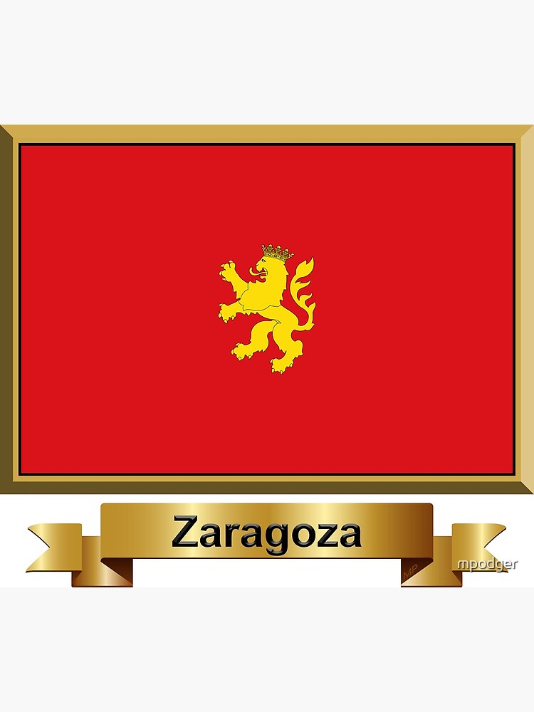 "Zaragoza Flag Gifts, Masks, Stickers & Products (N) " Poster by ...