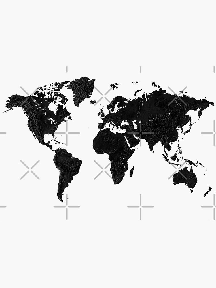 "Geography Black Retro World MAP Aesthetic Designs * New Supernatural ...