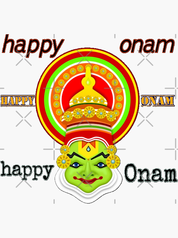 "Happy onam stickers " Sticker by Bjmeddyb | Redbubble