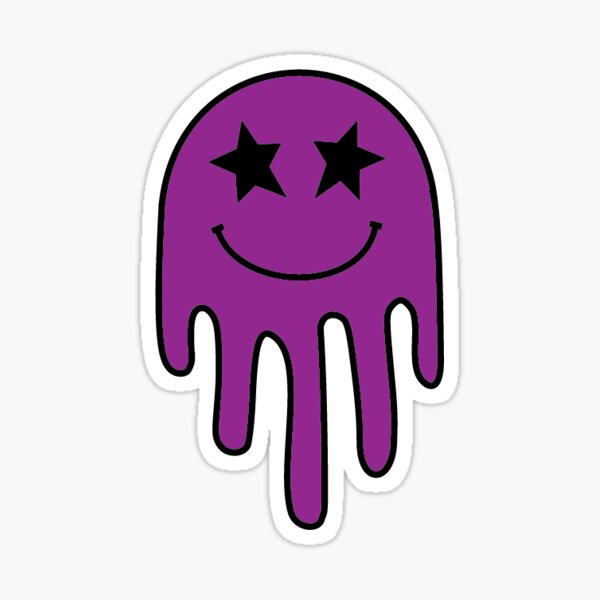 "Magenta Smiley Drip" Sticker for Sale by abbeywinters | Redbubble