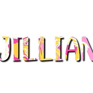 "Jillian" Sticker for Sale by dolphin1128 | Redbubble