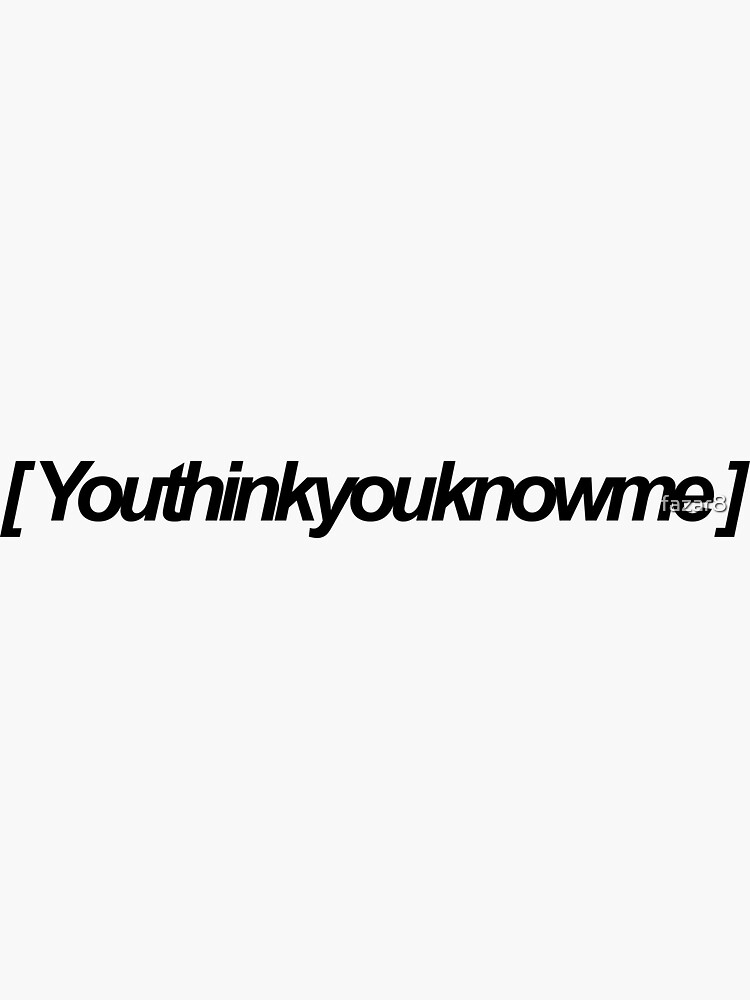 "You Think you Know me - Jpegmafia" Sticker for Sale by fazar8 | Redbubble