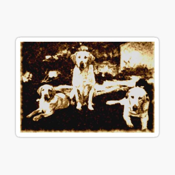 "3 dog day" Sticker by ArtistBabbles | Redbubble