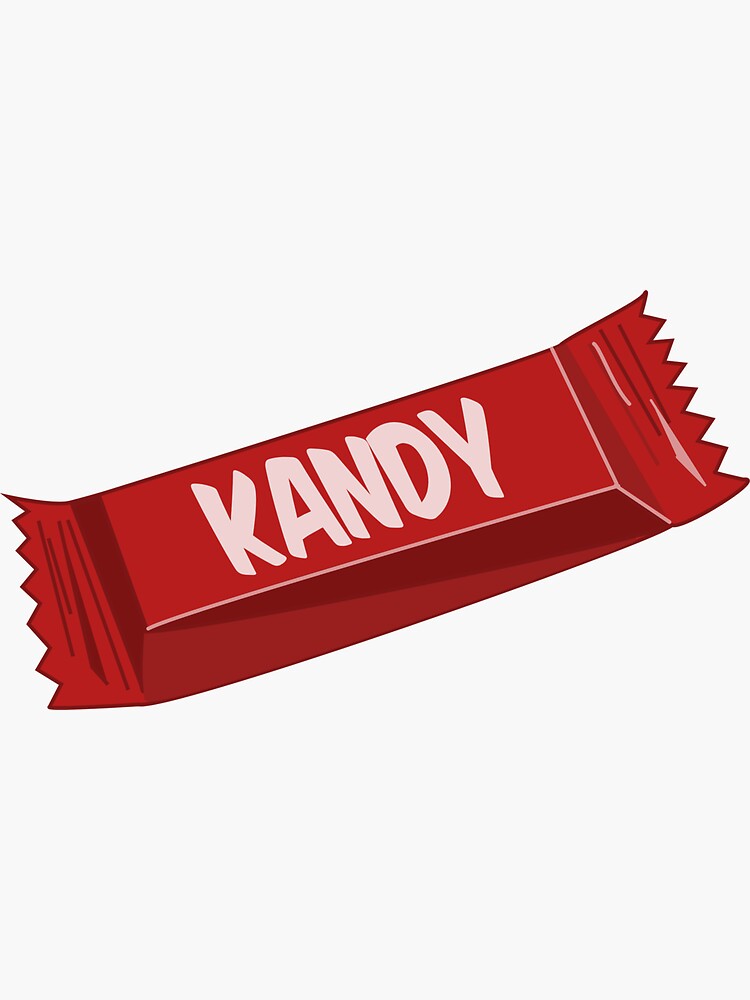 "Red Kandy Bar Pattern" Sticker for Sale by gabsigail | Redbubble