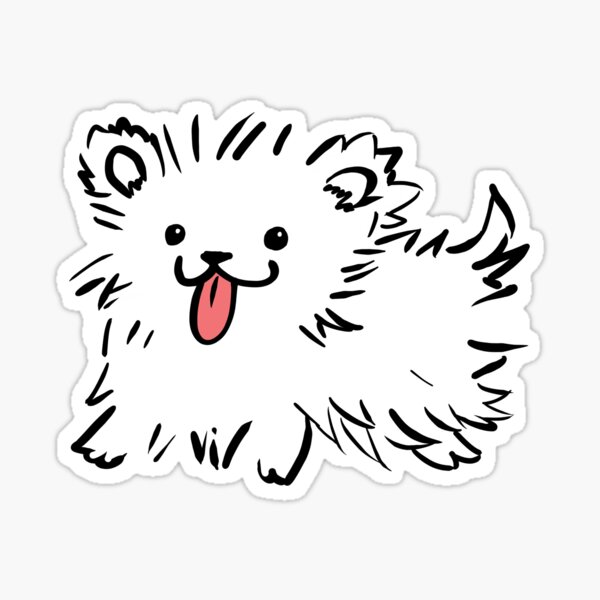 "Happy Funny Furry Puppy Dog" Sticker for Sale by picayan | Redbubble