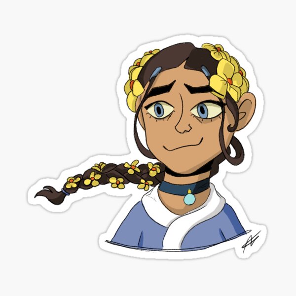 "Katara (avatar: the last airbender)" Sticker by rosillustration ...