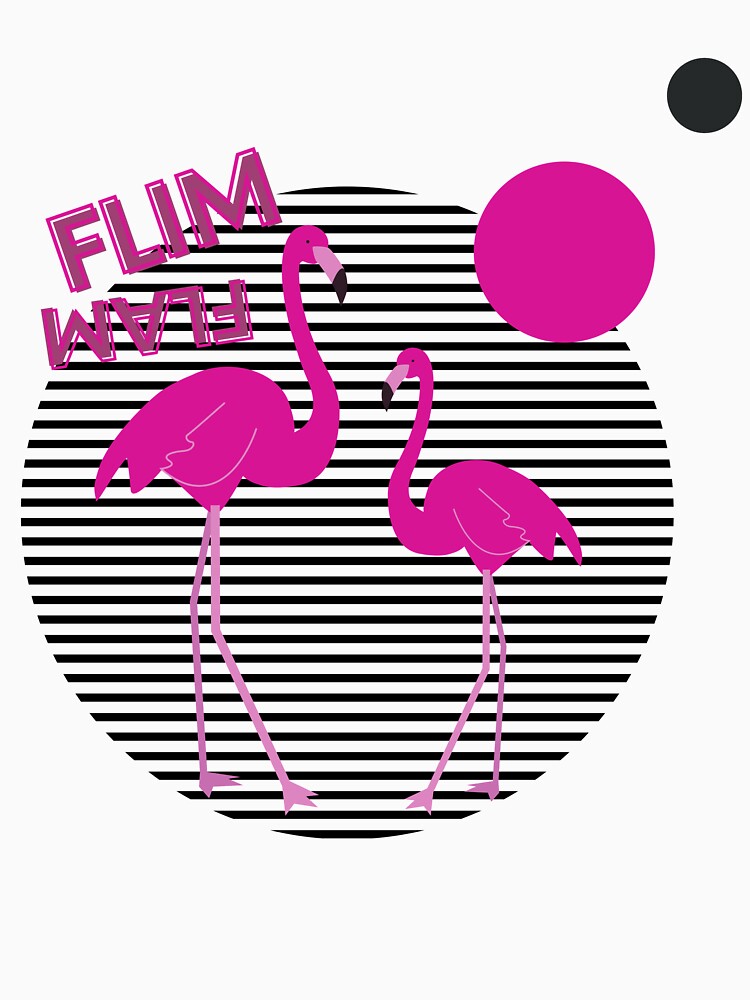 "FLIM FLAM Retro Sunset FLAMINGO" T-shirt for Sale by garhoud ...