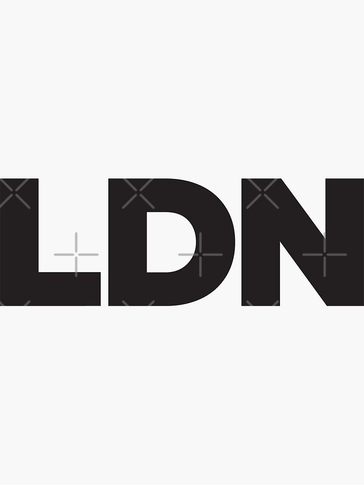 "LDN - London proud city print - black " Sticker by retropetrol | Redbubble
