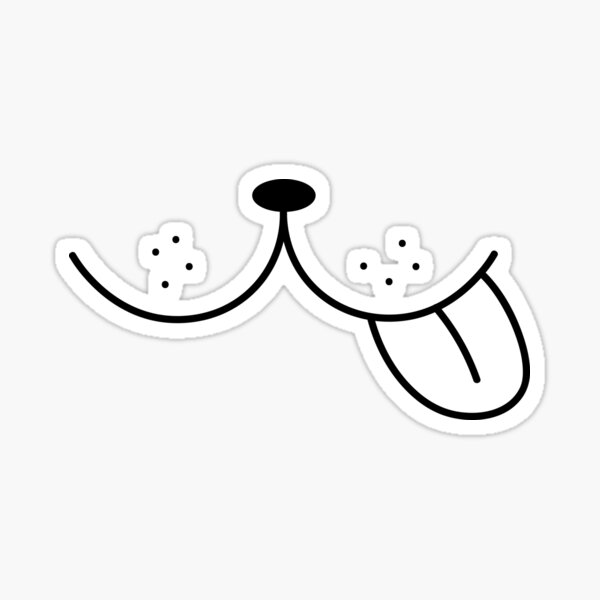 "Cheeky dog grin with tongue hanging out" Sticker for Sale by netwales ...