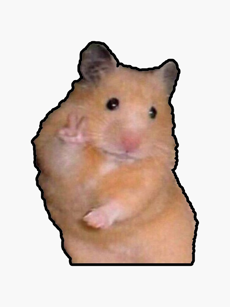 "Hamster peace sign" Sticker by stickerstori | Redbubble