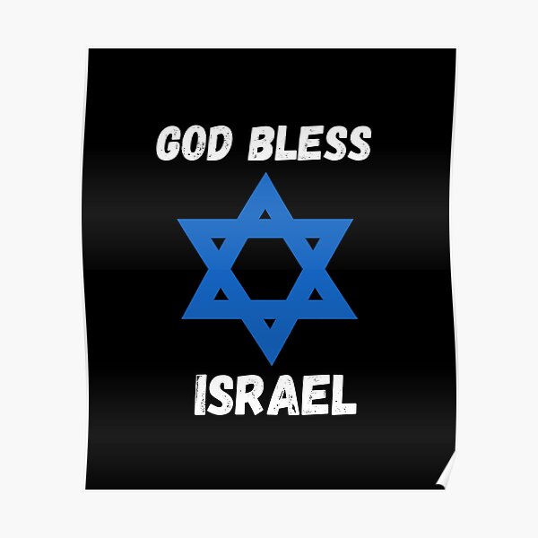 "God bless Israel" Poster for Sale by Akiveh | Redbubble