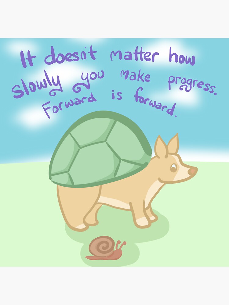 "Corgi Turtle (Forward Is Forward)" Sticker for Sale by KelseyLovelle ...