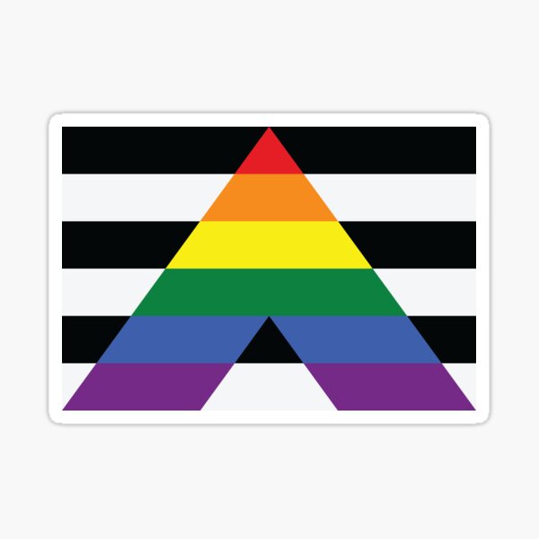 "Straight Ally Flag Cisgender LGBT Pride LGBTQIA+" Sticker for Sale by ...