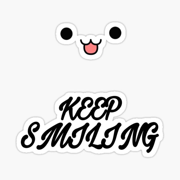 "'Keep Smiling' Drawings For Redouble" Sticker by Siddhant49 | Redbubble