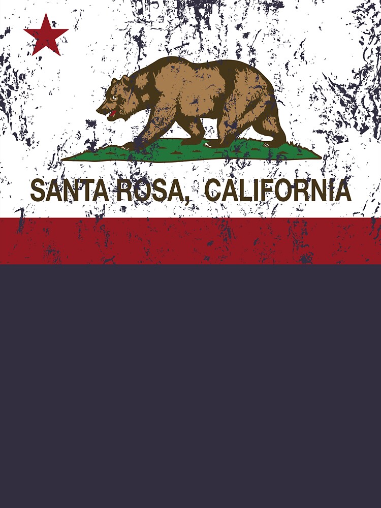 "Santa Rosa California Republic Flag Distressed" T-shirt for Sale by ...