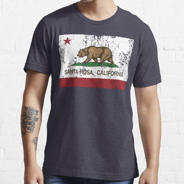 "Santa Rosa California Republic Flag Distressed" T-shirt for Sale by ...
