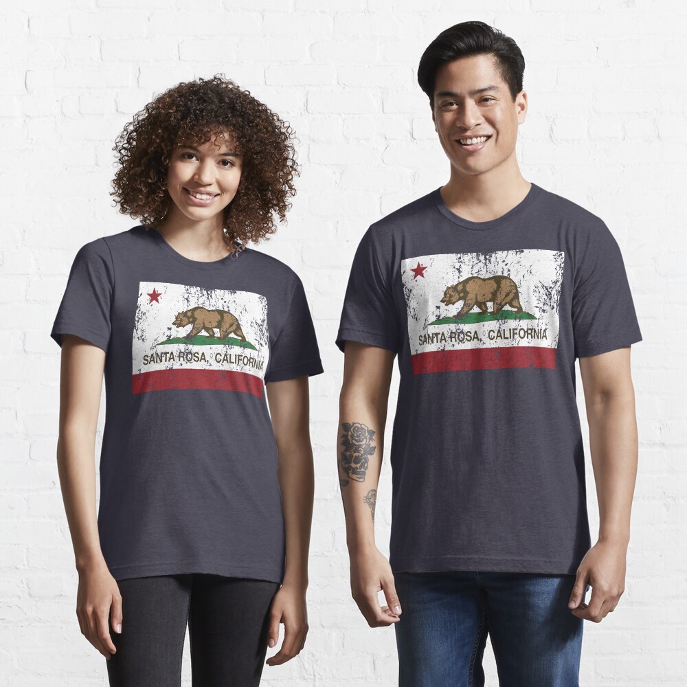 "Santa Rosa California Republic Flag Distressed" T-shirt for Sale by ...