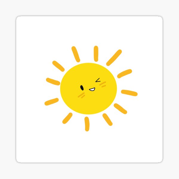 "cute sun cartoon" Sticker by katielouh | Redbubble