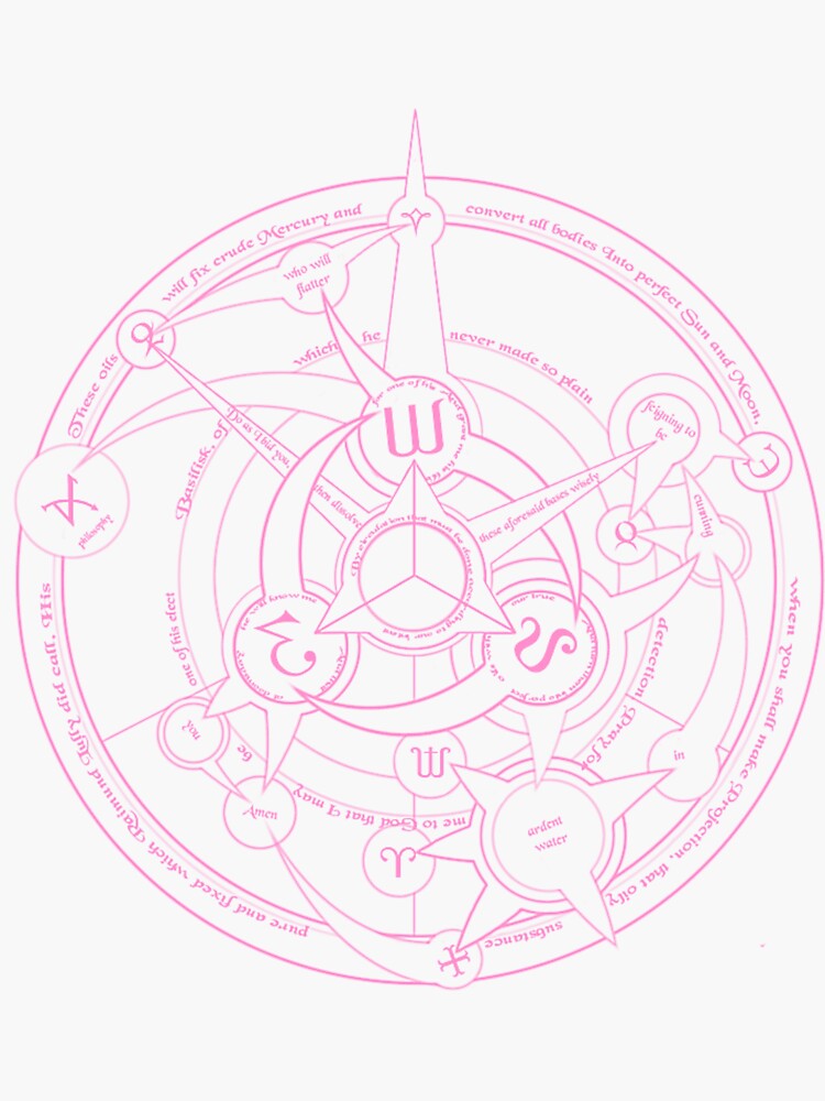 "Alchemist symbol in pink" Sticker by Junsulim | Redbubble