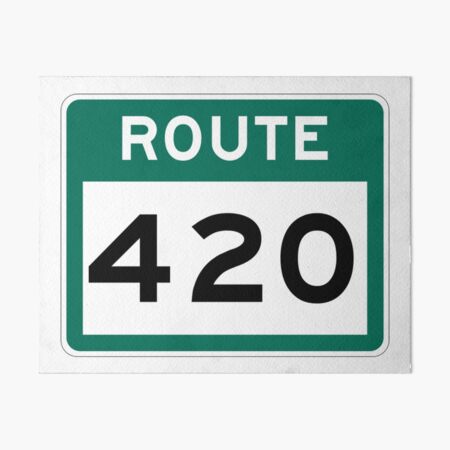 "Route 420 Retro Vintage Marijuana 420 " Art Board Print by WeedifyLife ...