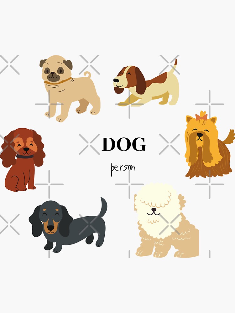 "DOG person" Sticker by AestheticLine | Redbubble