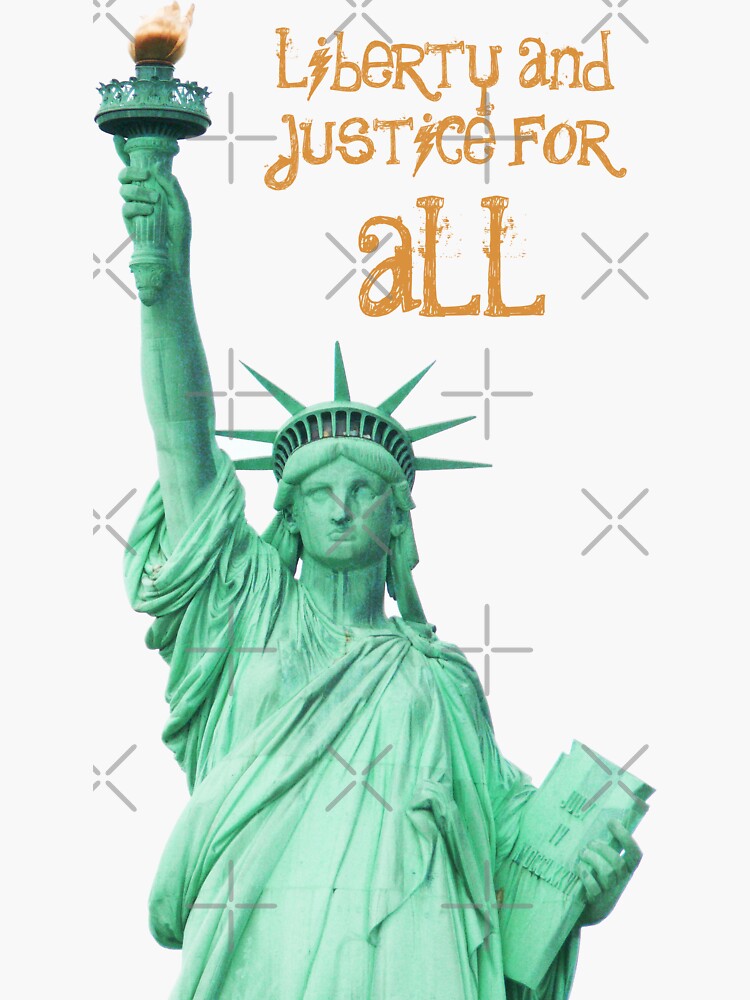 Liberty And Justice For All Sticker For Sale By Moosek Redbubble
