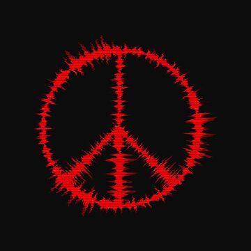 "Music wave with peace symbol" Sticker for Sale by Junsu Lim | Redbubble