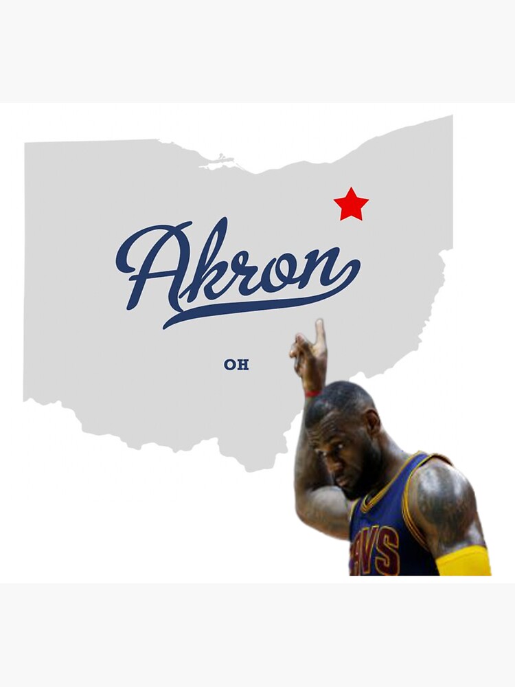 "LeBron James Akron, Ohio" Sticker for Sale by Rahulk5 | Redbubble