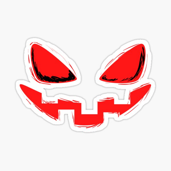 "black and red scary face" Sticker for Sale by achrafjirani | Redbubble