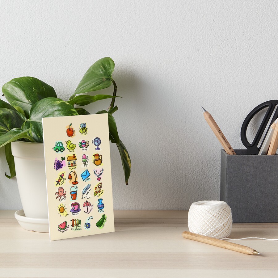 "Alphabet Objects" Art Board Print by by-lauren | Redbubble