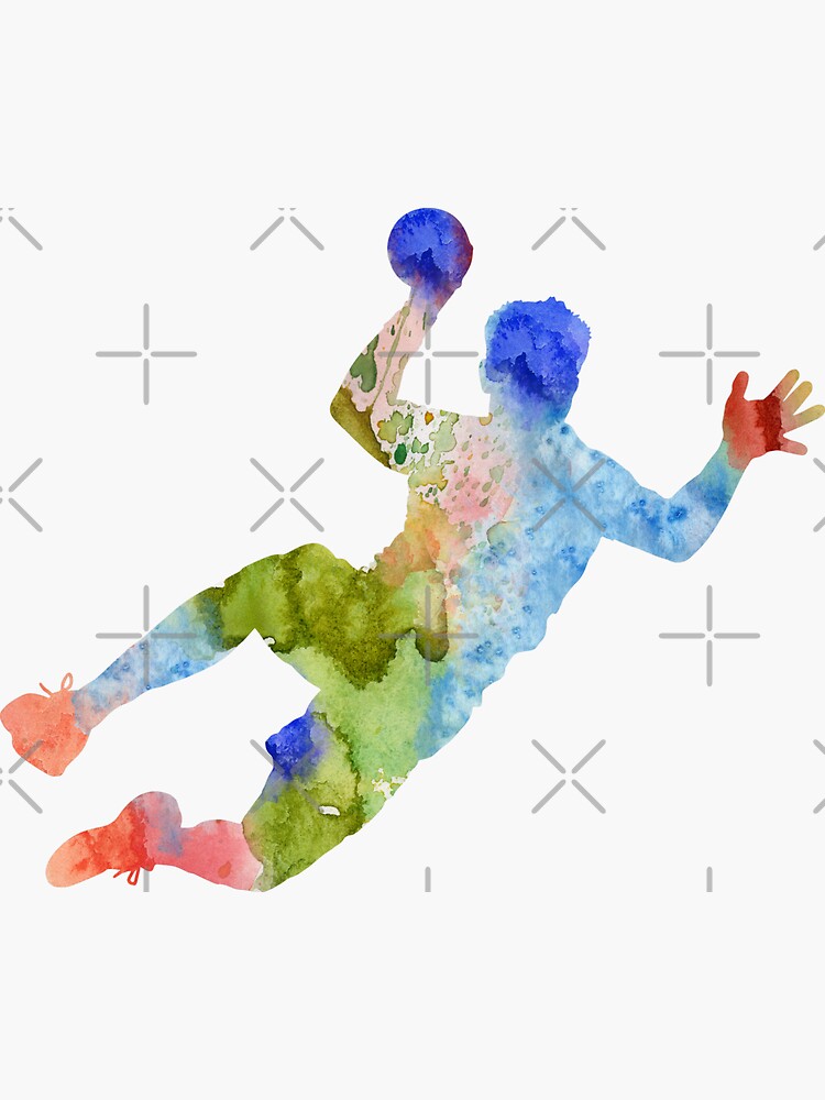 "Man handball" Sticker for Sale by Rosaliartbook | Redbubble