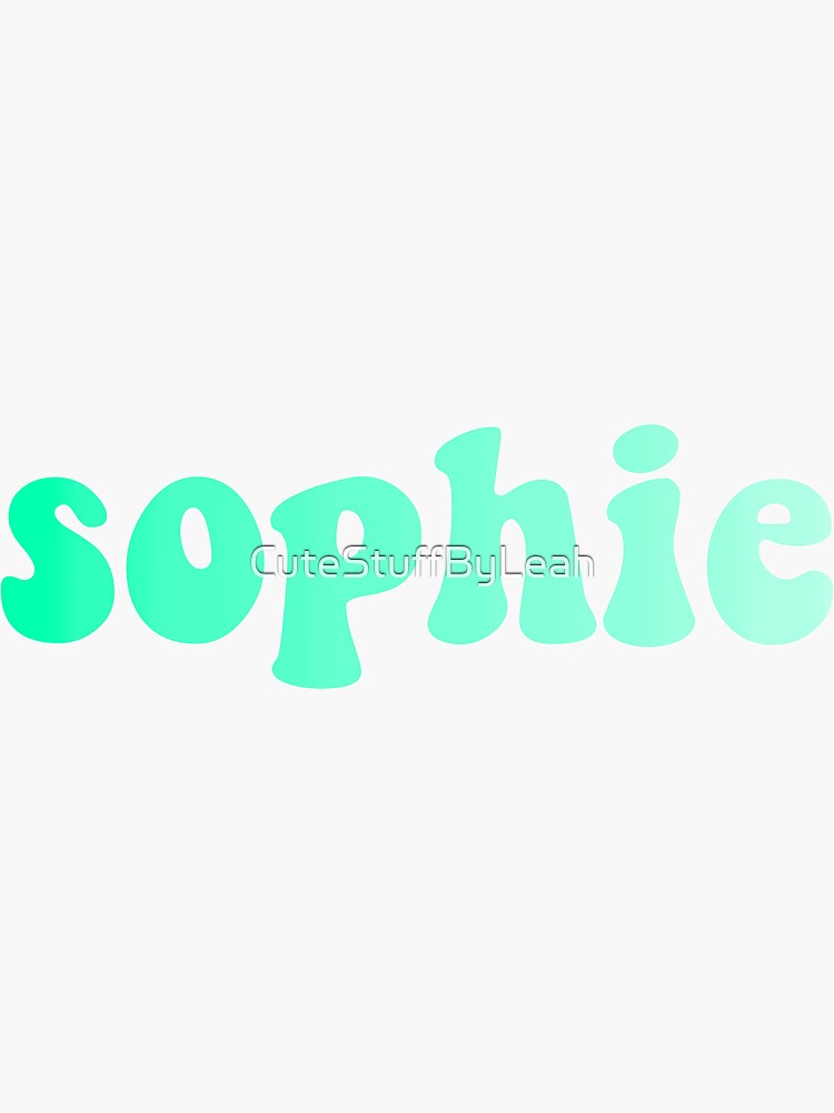 "sophie sticker name" Sticker by CuteStuffByLeah | Redbubble