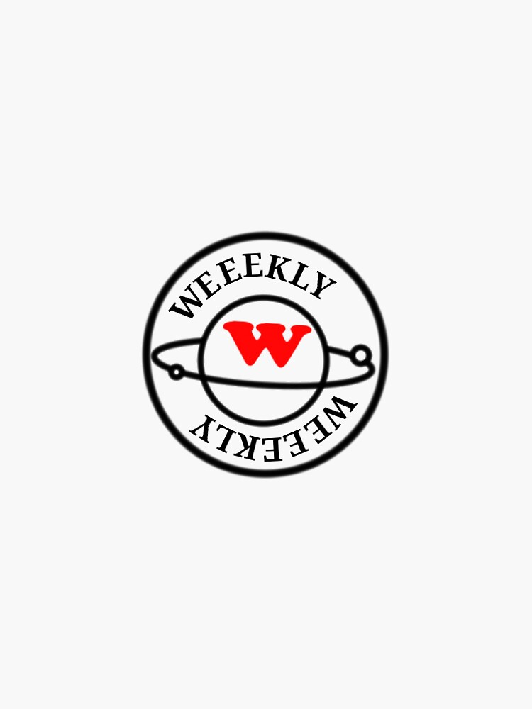 "WEEEKLY " Sticker for Sale by Prxquel | Redbubble