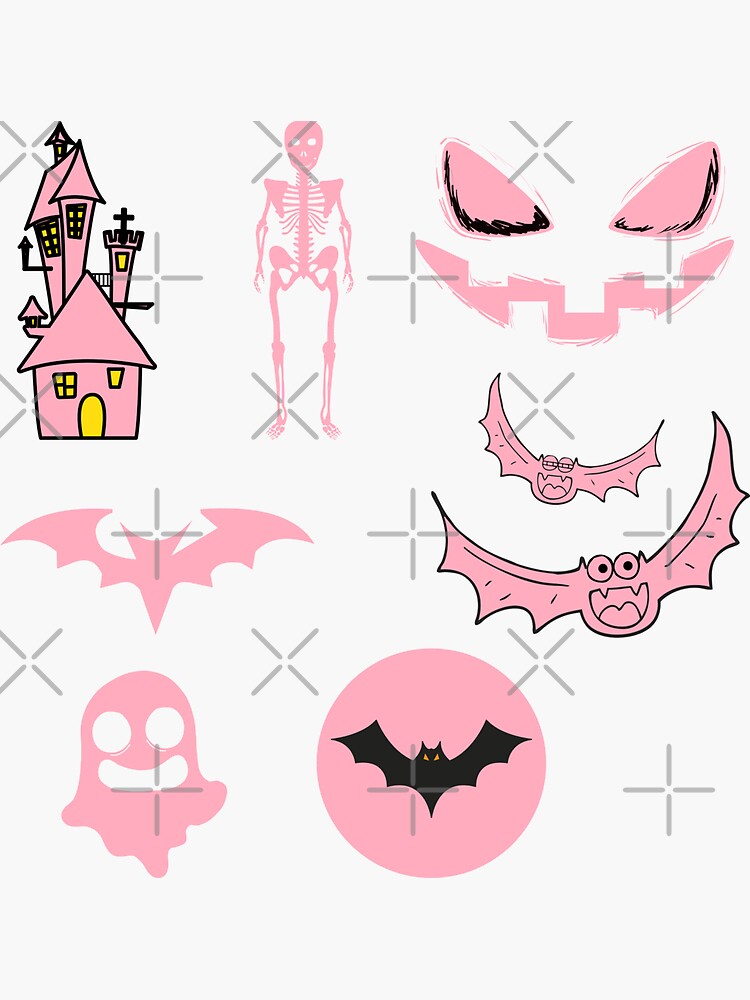 "girly spooky halloween pattern pack" Sticker for Sale by Cbelan ...