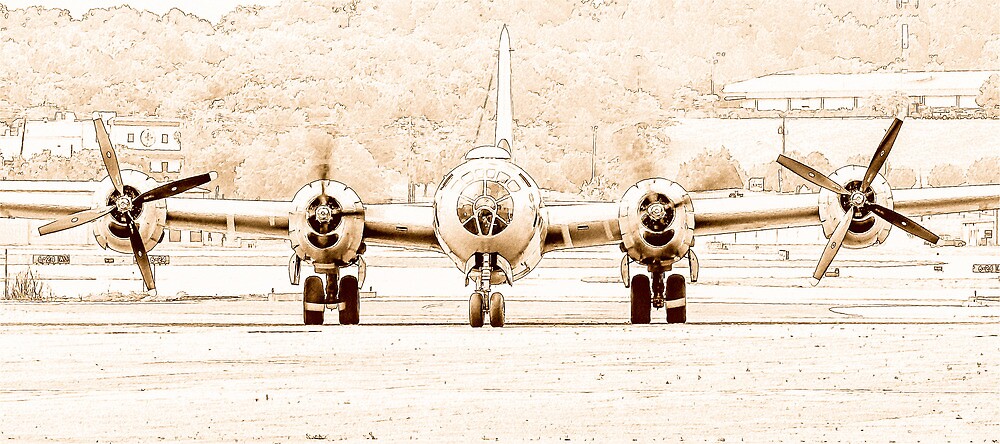 "B-29 FIFI (Line Art)" by cadman101 | Redbubble