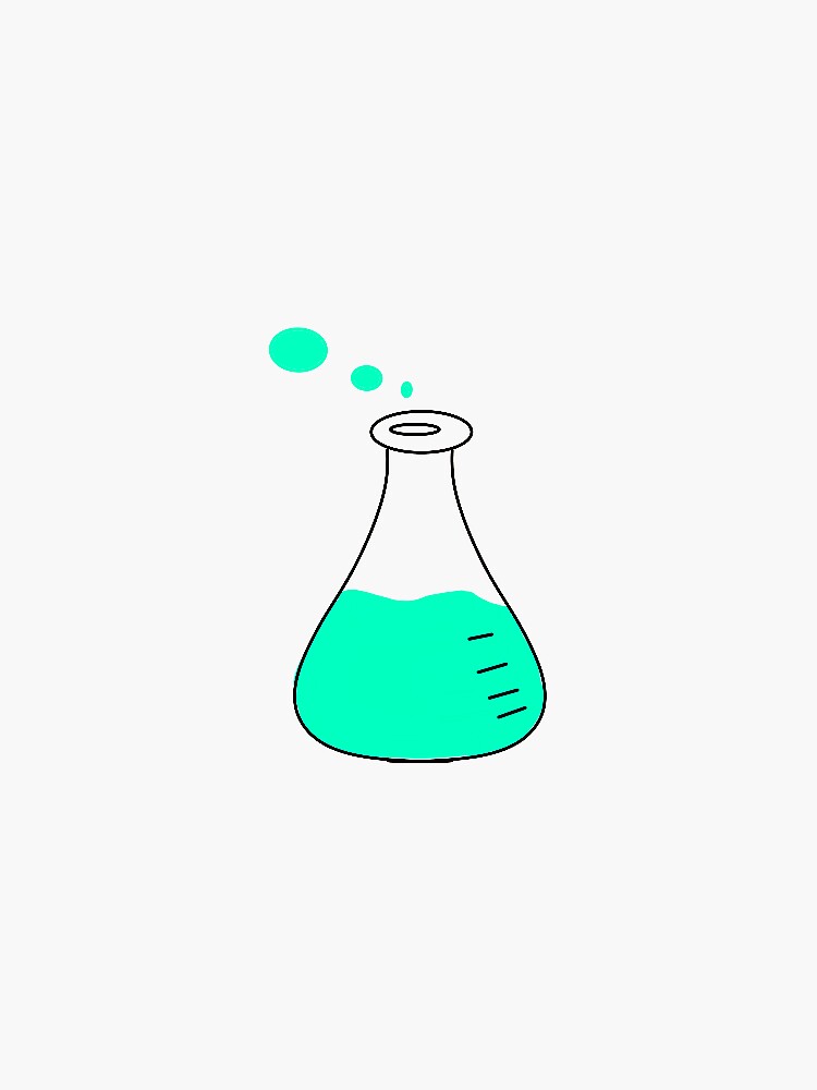 "Science beaker " Sticker by stickersbyKO | Redbubble