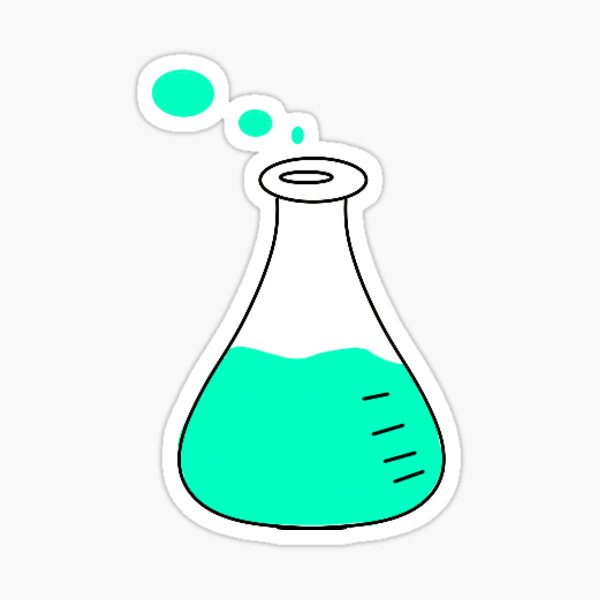 "Science beaker " Sticker by stickersbyKO | Redbubble