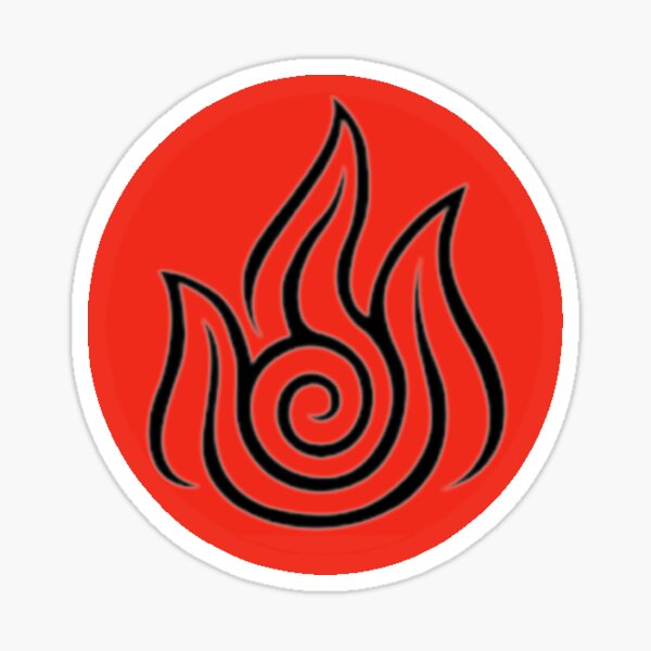 "Classic Fire Nation Logo" Sticker by WesternDragon | Redbubble
