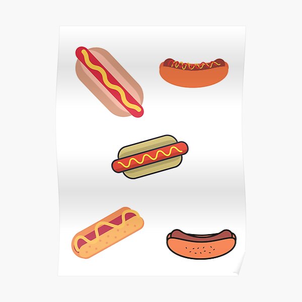 "Hot Dog Bundle" Poster for Sale by simple8stylish | Redbubble