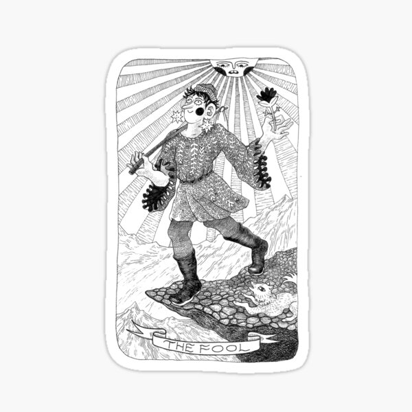"The Fool Tarot Card" Sticker for Sale by GabiGikArt | Redbubble
