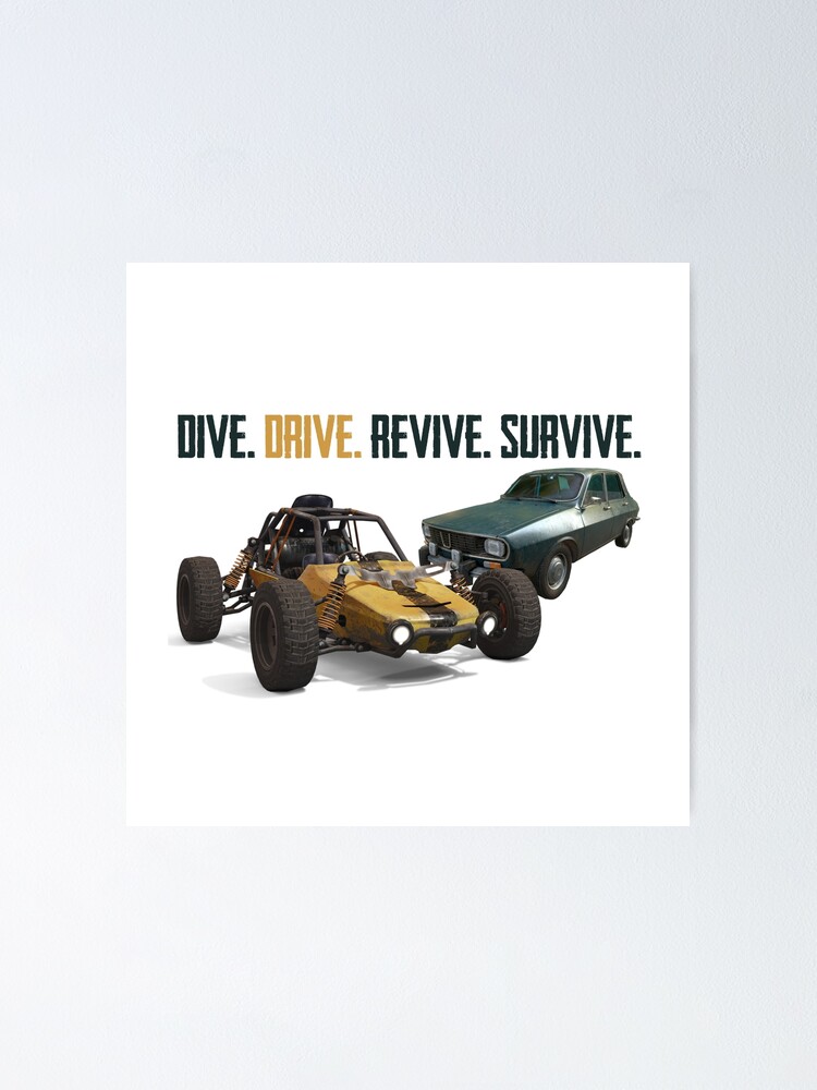 "Dive. DRIVE. Revive. Survive. " Poster by epinkb | Redbubble