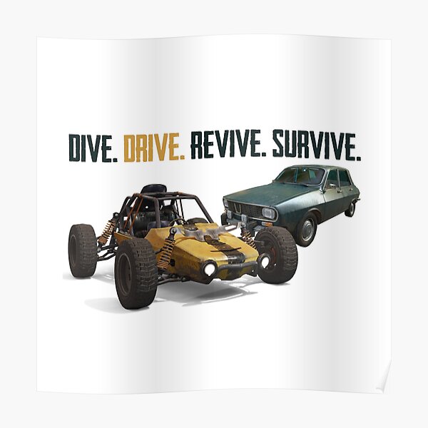 "Dive. DRIVE. Revive. Survive. " Poster by epinkb | Redbubble