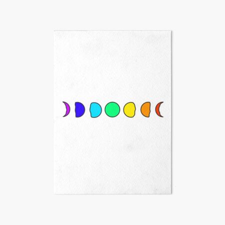 "Rainbow Moon Phases" Art Board Print by faiiryliite | Redbubble