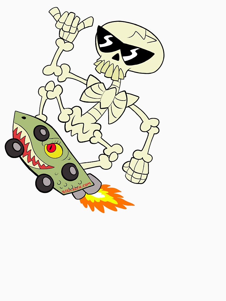 "Rad Skeleton" T-shirt for Sale by bogleech | Redbubble | skeleton t ...