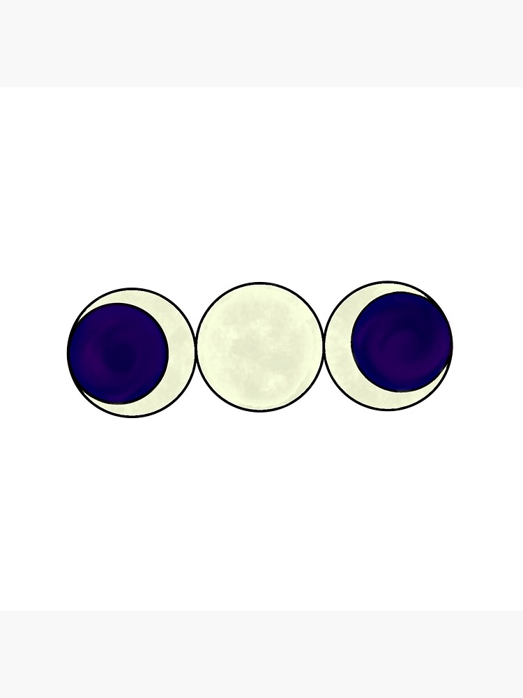 "triple moon" Sticker for Sale by Goblin-Cat | Redbubble