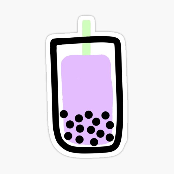 "purple boba drink" Sticker by francesca-b14 | Redbubble