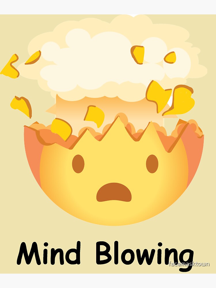 "Mind Blowing Happy Emoji!! Head exploding!!" Sticker for Sale by ...