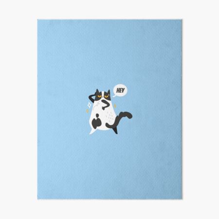 "Hey Cat Meme" Art Board Print for Sale by Petspot | Redbubble