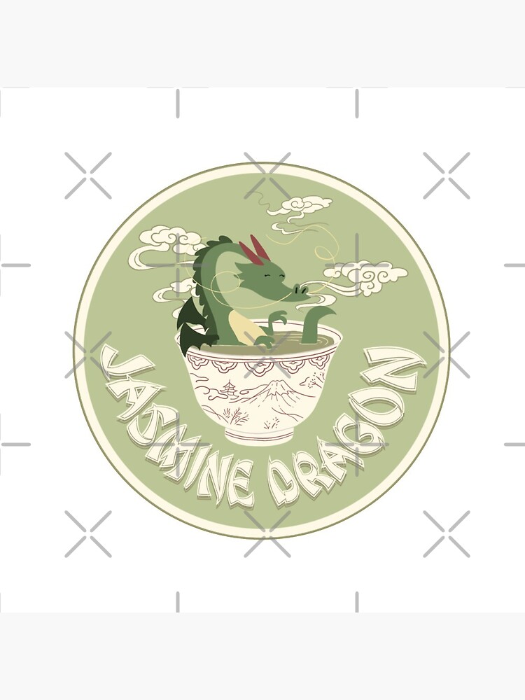 "Jasmine Dragon Tea Shop Logo" Pin by iypuff123 | Redbubble
